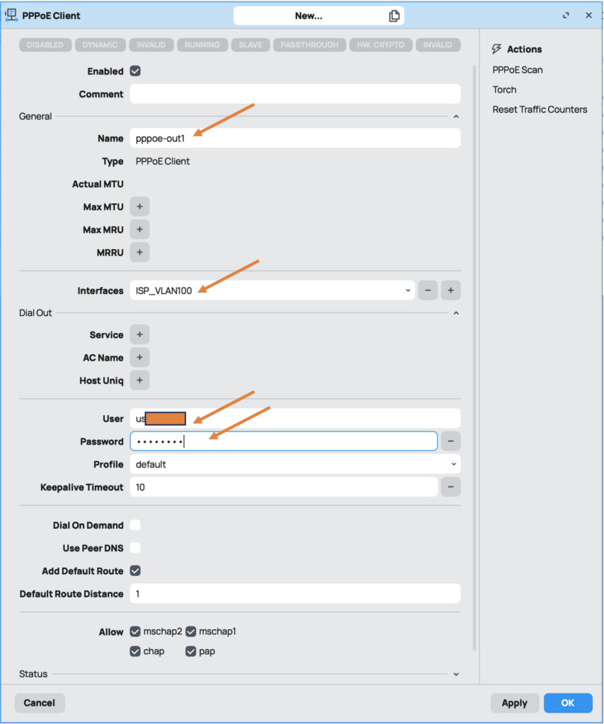 How To Configure Pppoe In Mikrotik Router Getlabsdone